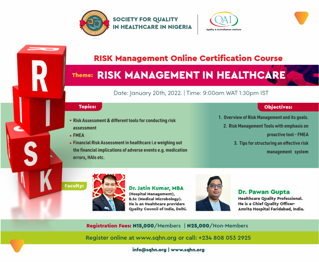 Risk Management Online Certification – Society for Quality in Health ...