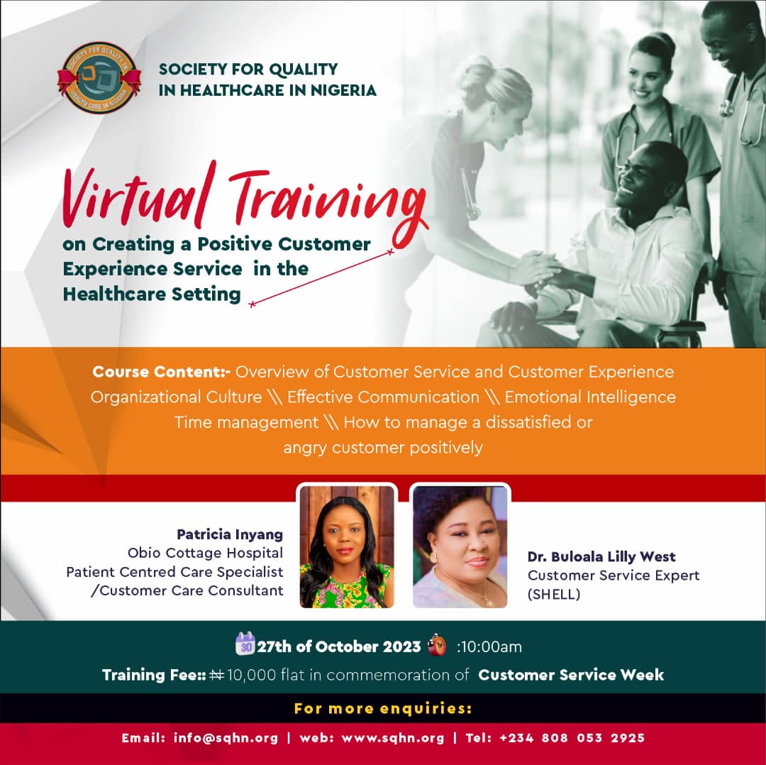 Customer Experience Service in Healthcare Training – Society for ...